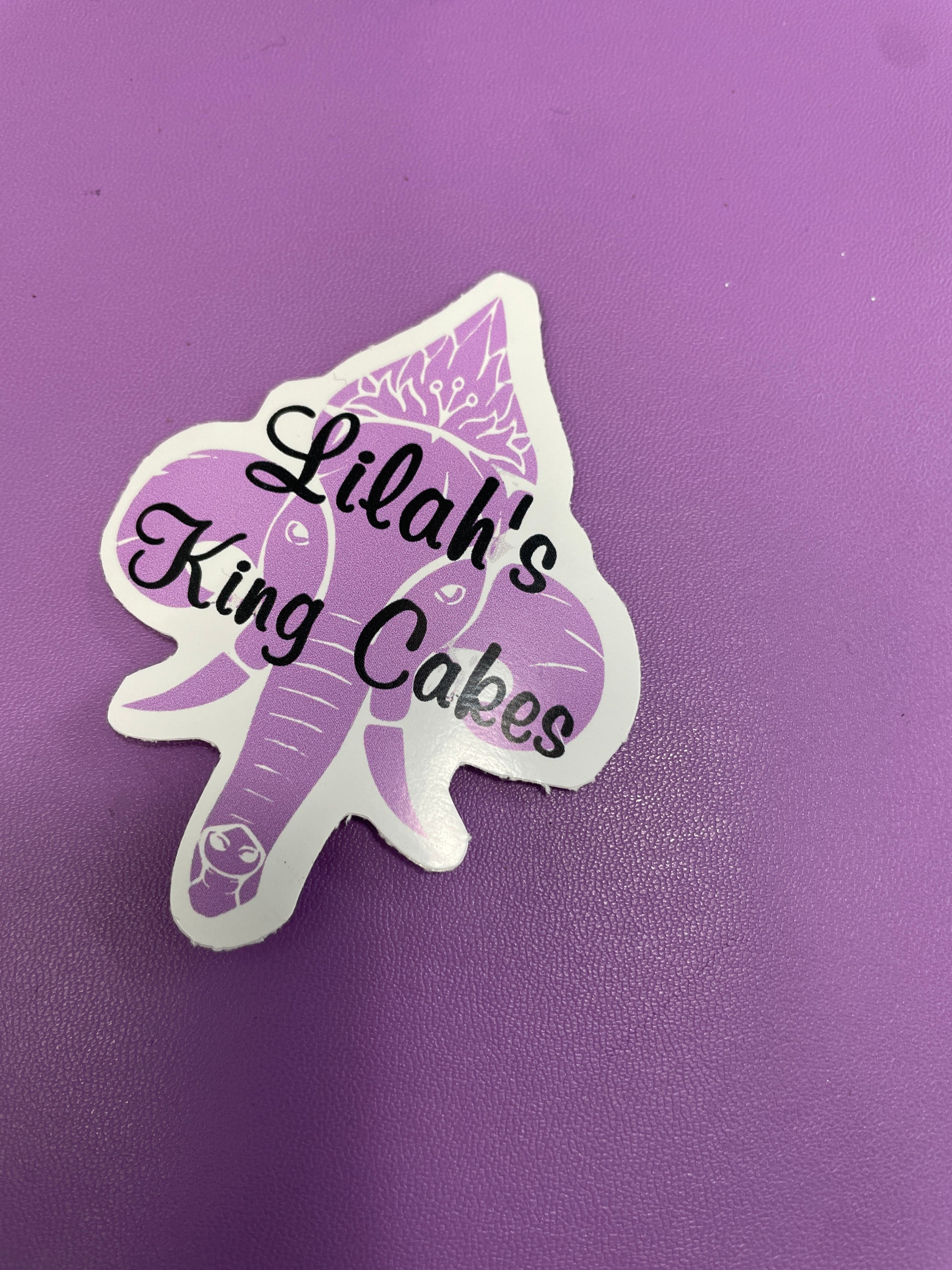 Lilah's King Cakes Logo Die Cut Sticker: 3" | Lilah's Bakery